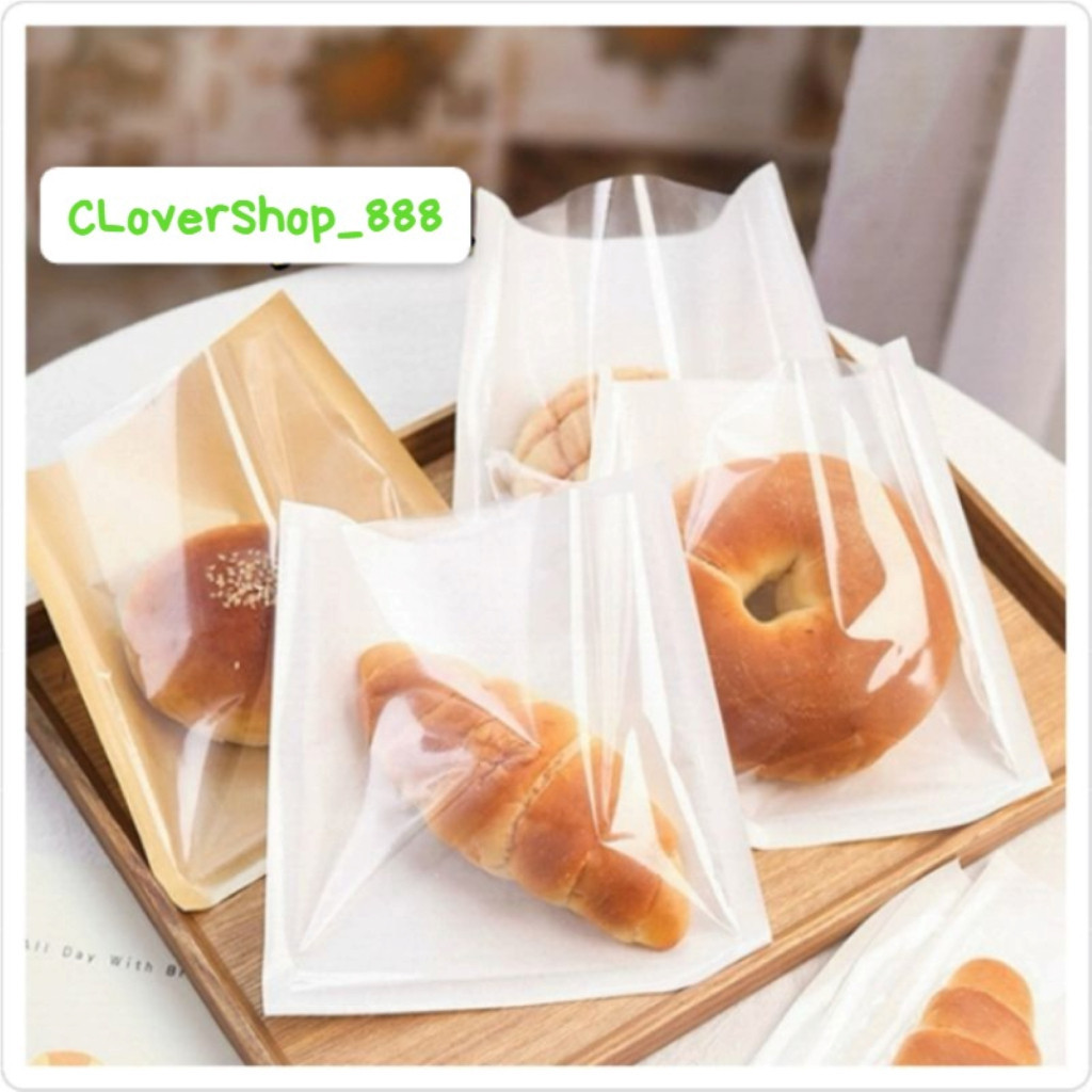 Jual 50pcs Plastik Roti 18x19cm Paper Bread Kantong Plastik Roti Kertas ...
