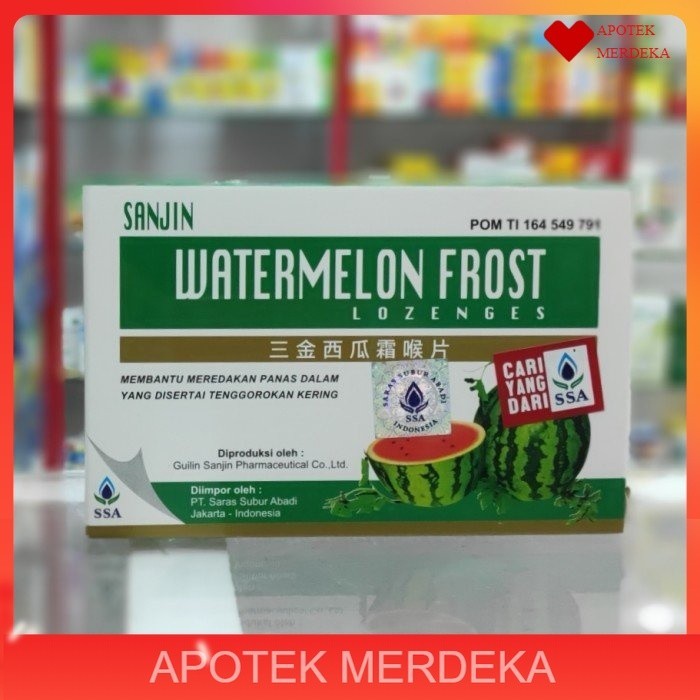 Jual sanjin watermelon frost lozenges / permen sanjin 12 tablet ...