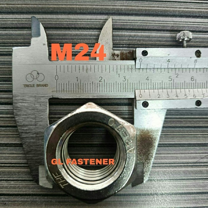 Jual Mur M24 Stainless Steel 304 Hex Nut SUS 304 Kunci 36 Anti Karat ...