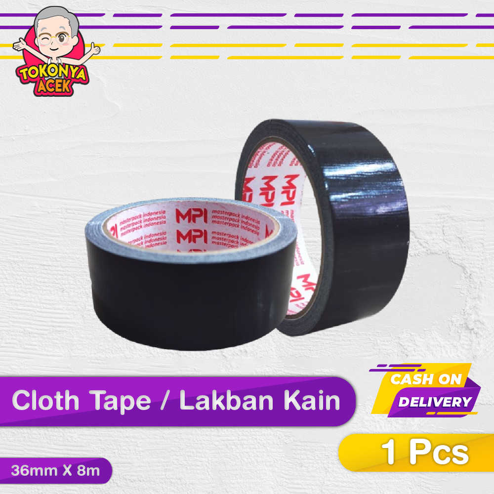 Jual Cloth Tape MPI - Lakban Kain 36 mm x 8 meter - Isolasi Jilid ...