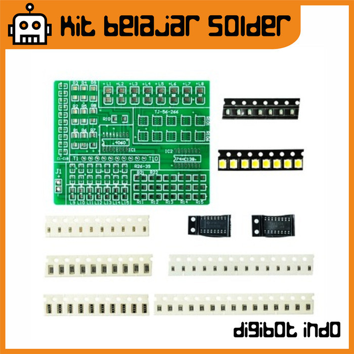 Jual Kit Belajar Solder SMD LED - 15 LED 1801 - digibot | Shopee Indonesia