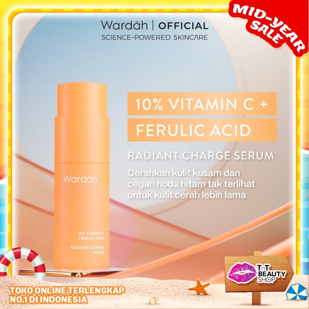 Jual Wardah 10% Vitamin C Ferulic Acid Radiant Charge Serum 20 ml (Brightening Serum, Serum ...