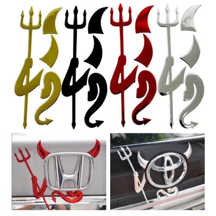 Jual Stiker 3D Emblem DEVIL Logo Mobil Motor Sticker Timbul Exterior ...