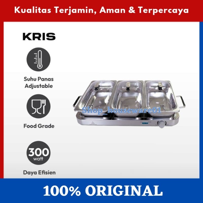 Jual kris buffet server penghangat makanan/Penghangat makanan/food ...