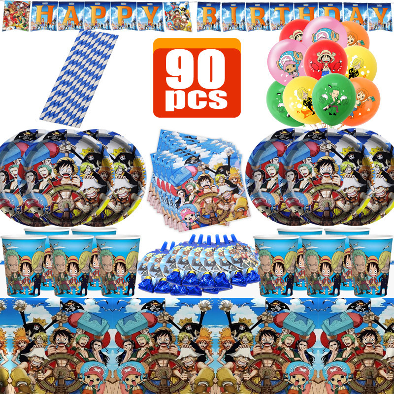 Jual One Piece Birthday Decoration Balloons Luffy Party Favors ...