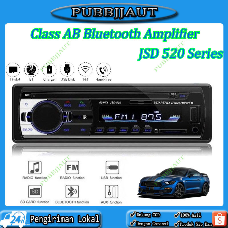 Jual JSD-520 Tape Audio Radio Mobil Multifungsi Bluetooth USB MP3 FM Radio Audio Tape Mobil LCD ...