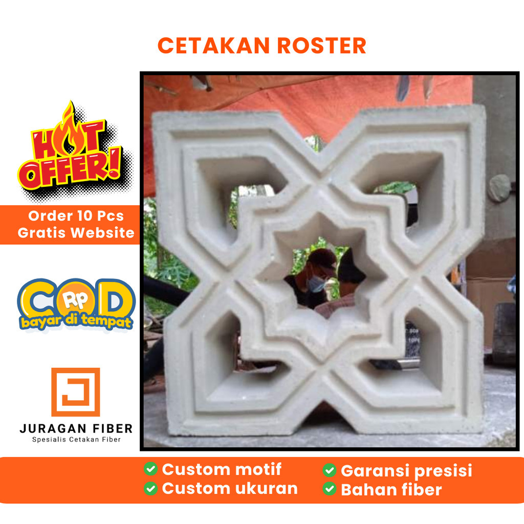Jual Cetakan loster fiber 25 25 model muhammadyah | Shopee Indonesia