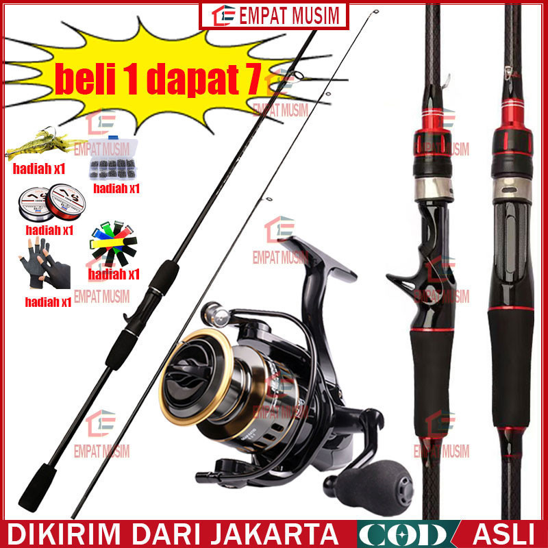 Jual Pancing Set Murah Murah Kuat Power Pancing 1.65M/1.8M/2.1M/2.4M Joran Pancing Murah Reel ...
