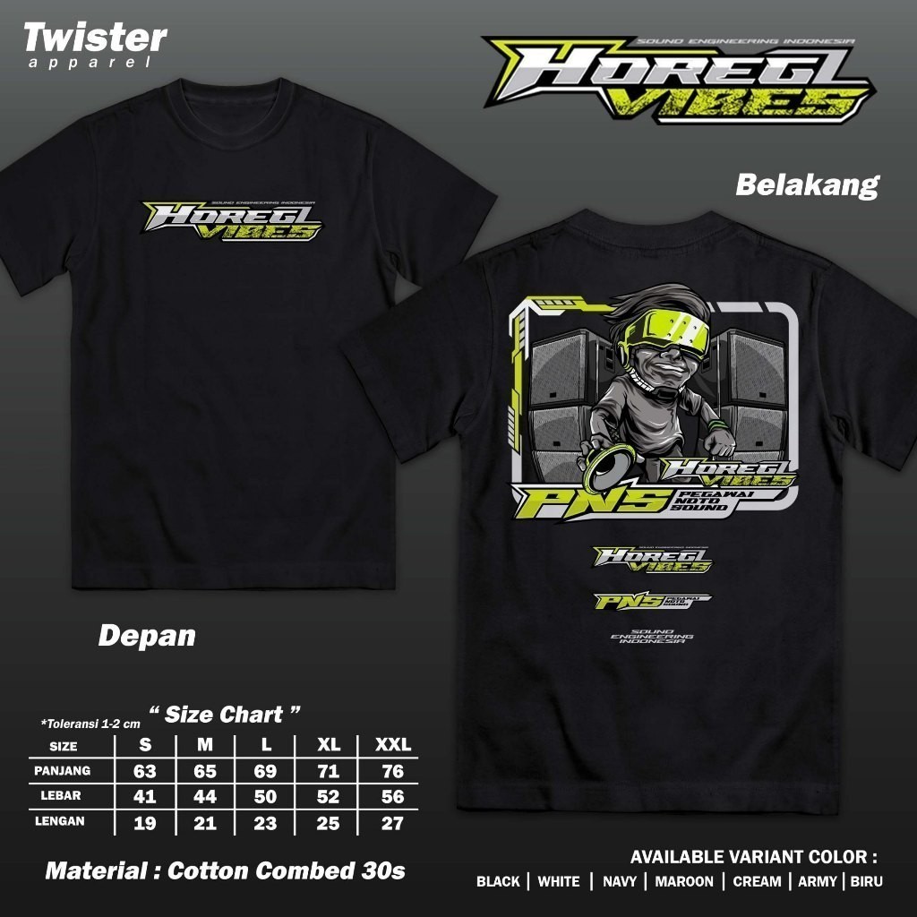 Jual Kaos Sound System Audio Horeg Vibes Pegawai Noto Sound PNS - Baju ...