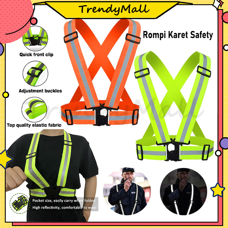 Jual Elastic Scotlight Vest /Rompi Karet Safety /Rompi safety Karet/ V ...