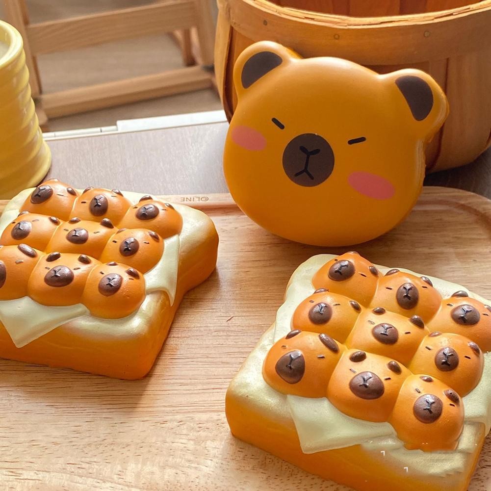 Jual Cute Capybara Toast Bread Slow Rising Squeeze Toy Pop Bubble ...