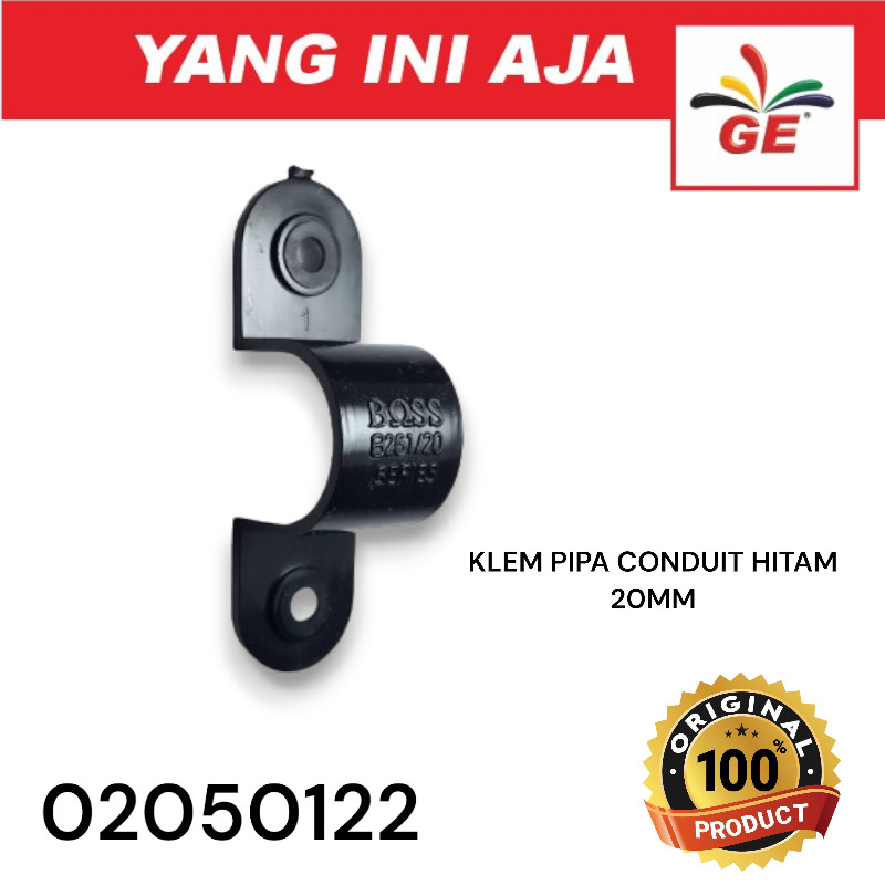 Jual BOSS SADDLE KLEM PIPA CONDUIT HITAM 20MM B261/20 BK - 02050122 ...