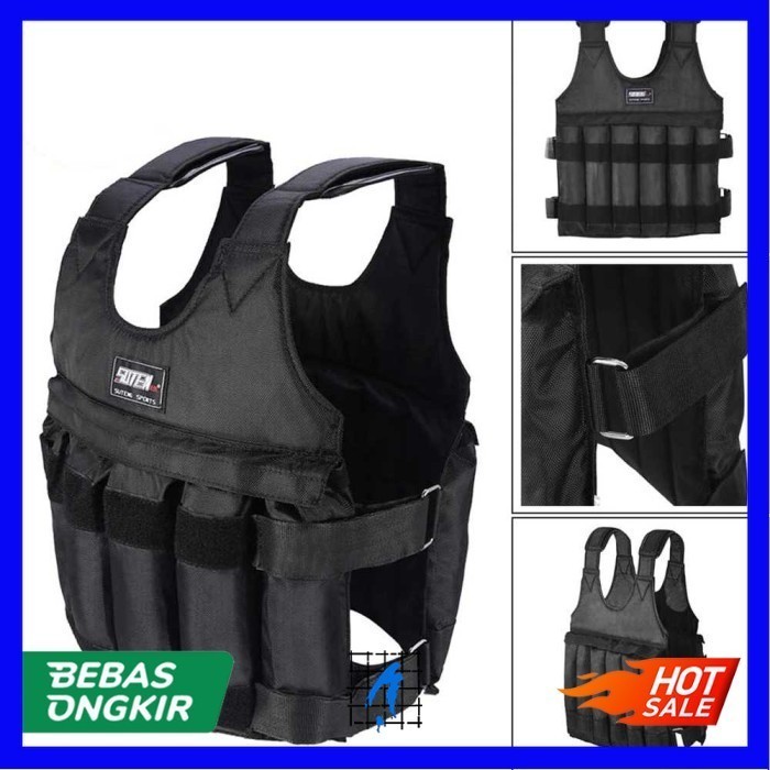 Jual Rompi Pemberat Latihan Lari Weighted Vest Beban 20kg | Shopee ...