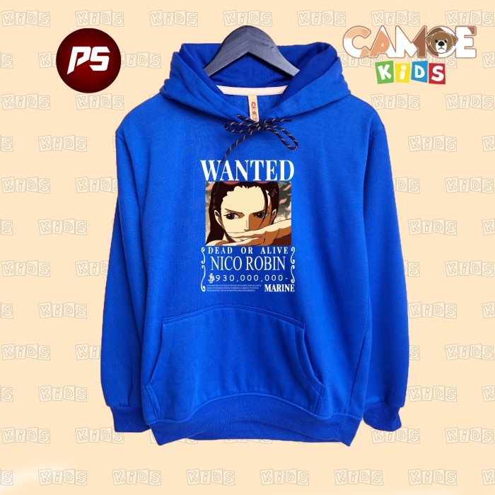 Jual Jaket Anak Nico Robin Wanted Bounty One Piece Straw Hat | Shopee ...