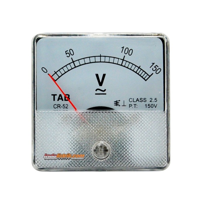Jual Voltmeter AC / DC CR52 15V - 500V TAB Volt Meter Analog | Shopee ...