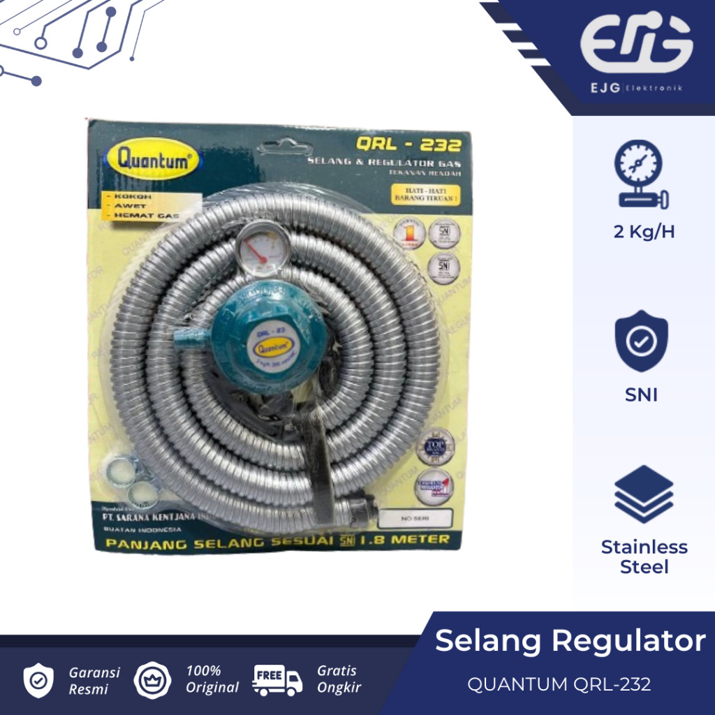 Jual Quantum Selang Regulator QRL 032 & QRL 232 SNI Kapasitas 2Kg/H ...