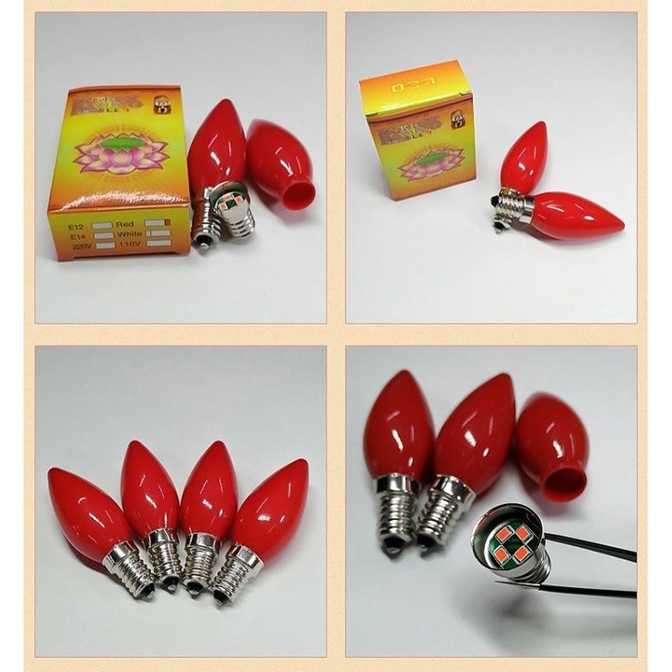 Jual Bohlam Lampu Led Filum Candle 1W /Lampu Sembahyang Cabe Merah 1W ...