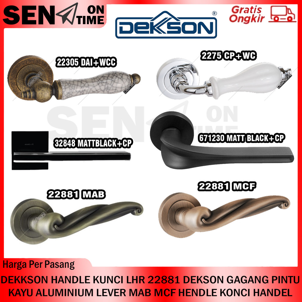 Jual Dekson Dekkson Handle Kunci LHR 22881 671230 CP+MATT 32848 BLACK ...