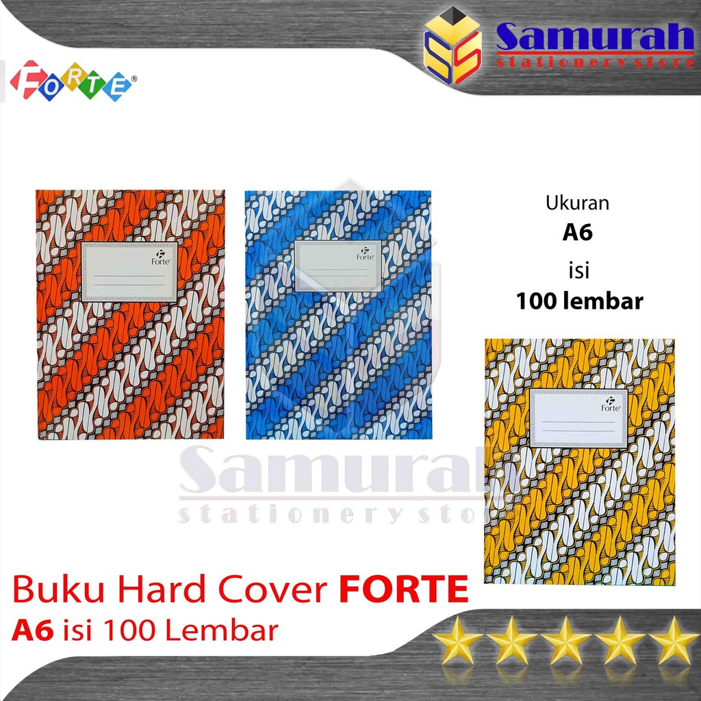 Jual Buku Hard Cover Forte A6 isi 100 lembar / Buku Catatan Kecil Oktavo / Note Book Saku Octavo ...