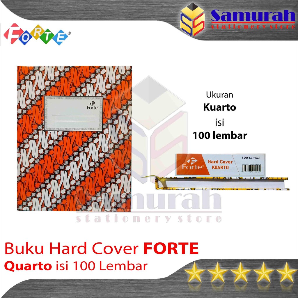 Jual Buku Hard Cover Forte Kuarto isi 100 Lembar / Buku Catatan Laporan ...