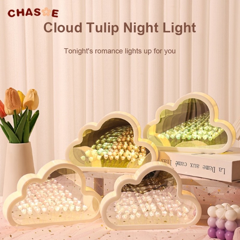 Jual 【COD 】20 Bunga Lampu Cermin Tulip Lampu Awan DIY Led / Lampu Bunga ...