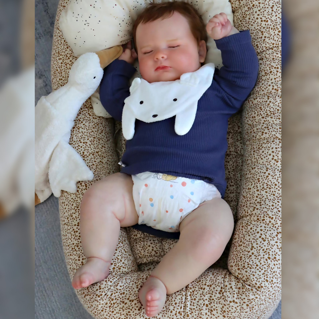 Jual 60cm Cuddly Sleeping Joseph Bebe Reborn Intimate Boy 3D Painted ...