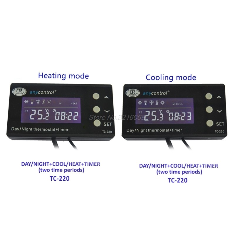 Jual TC-220 0-50C Day/night ON OFF Digital Reptile Thermostat with ...