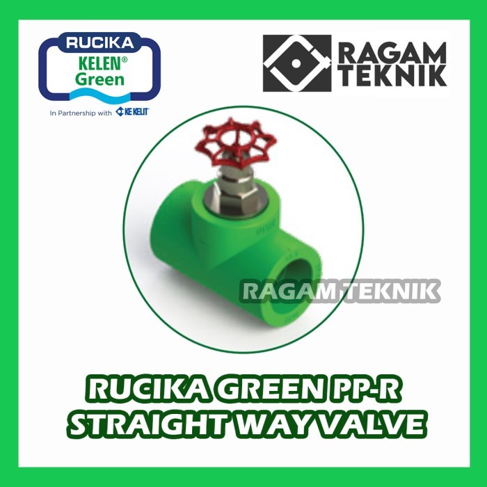 Jual Rucika Gate Valve 1/2" 20 mm Stop Kran Keran Straight Way PPR Green | Shopee Indonesia
