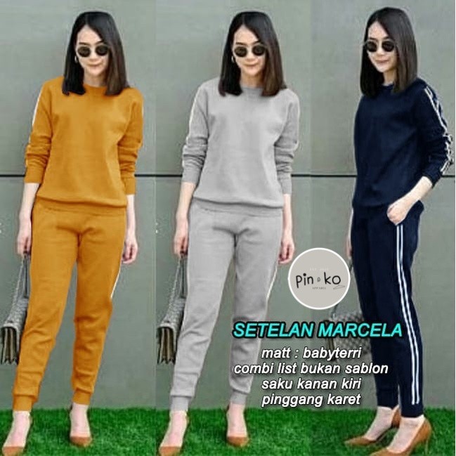 Jual PIK - Setelan Marcela XL XXL 3XL Set Pakaian Baju Training ...