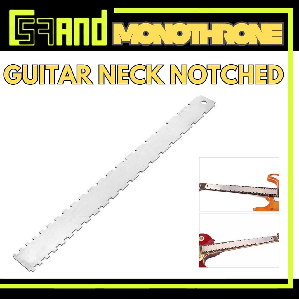Jual Gitar Neck Notched Ruler Fret Fingerboard Edge Straight Fret Ruler ...