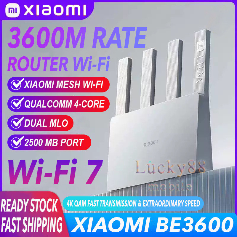 Jual Mijia Mi BE3600 Gigabit 2.5G WiFi 7 Mesh 3600M Rate Quad Core ...