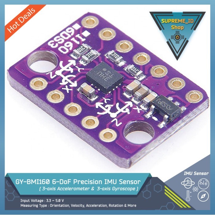 Jual DP99 GY-BMI160 6-Dof High Precision IMU Sensor (Gyroscope ...