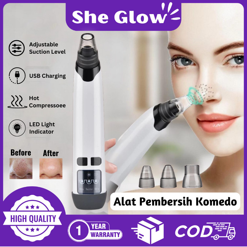 Jual She Glow (GARANSI 1 TAHUN) Alat Pembersih Komedo Pori Cleaner ...
