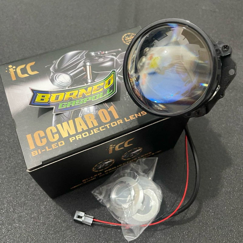 Jual ORIGINAL BILED PROJECTOR LENS 2,5 INCH ICC WAR 01 LAMPU UTAMA LED ...