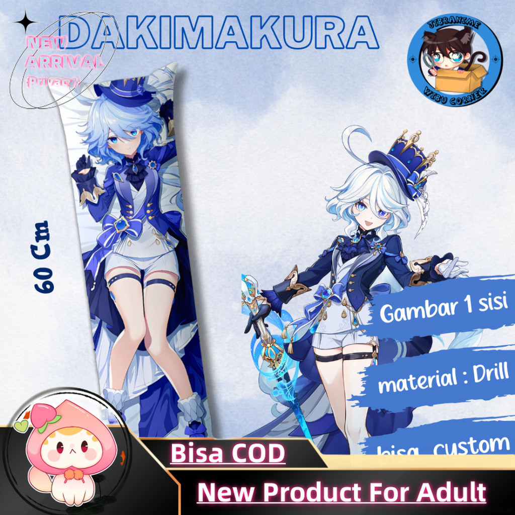 Jual GTR886 dakimakura / guling ghensin impact furina ukuran 20x60cm ...