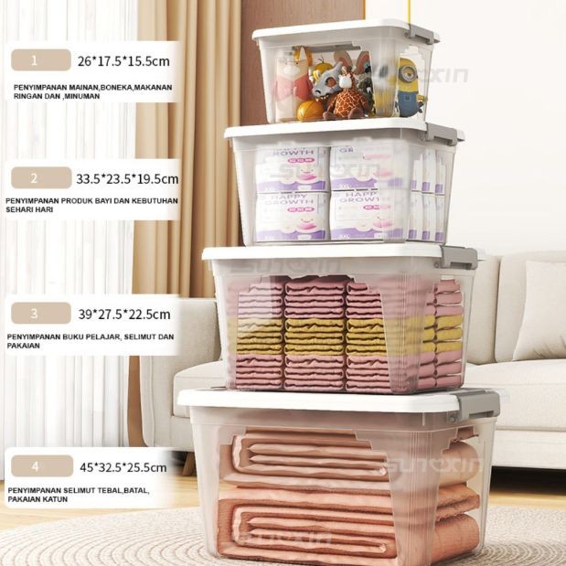 Jual Container Box Storage Large 24 L White Transparant | Shopee Indonesia