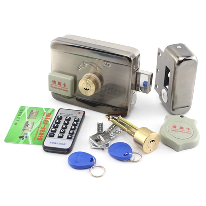 Jual 125khz 13.56mhz TM Electronic Integrated RFID Reader Rim Lock For ...