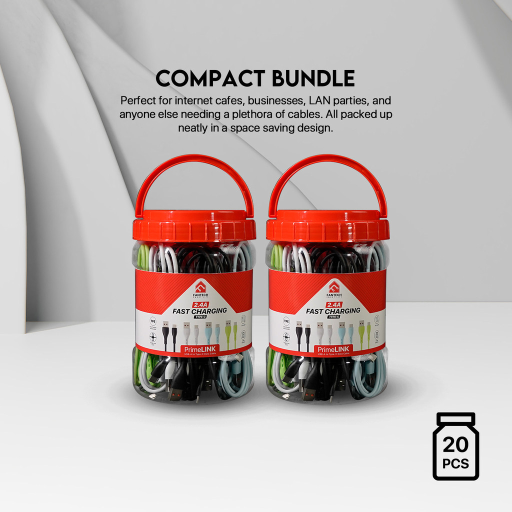 Jual Fantech Prime Link PL102C USB A to Type C 2.4A 1M Cable Data Fast ...