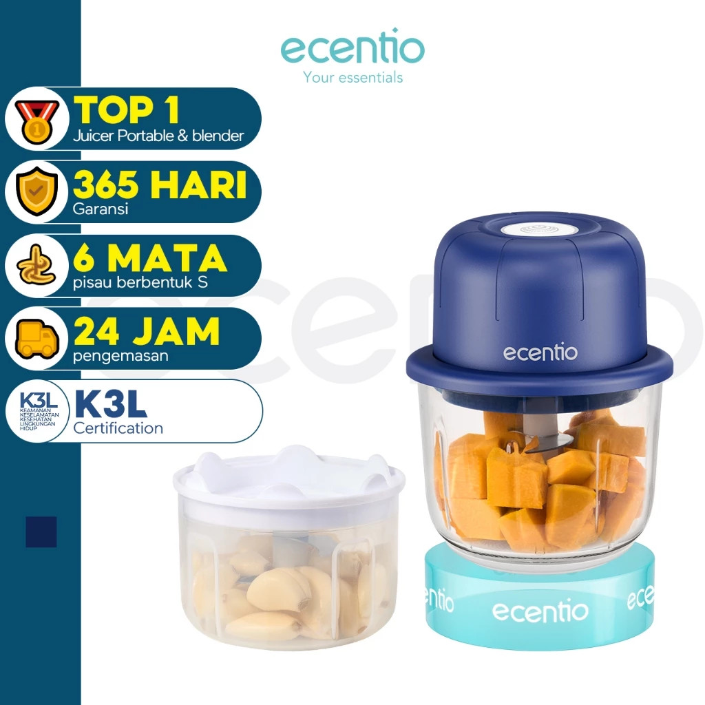 Jual MINI CHOPPER ECENTIO 3IN1 2JAR ET01401 | Mini Chopper Ecentio ...