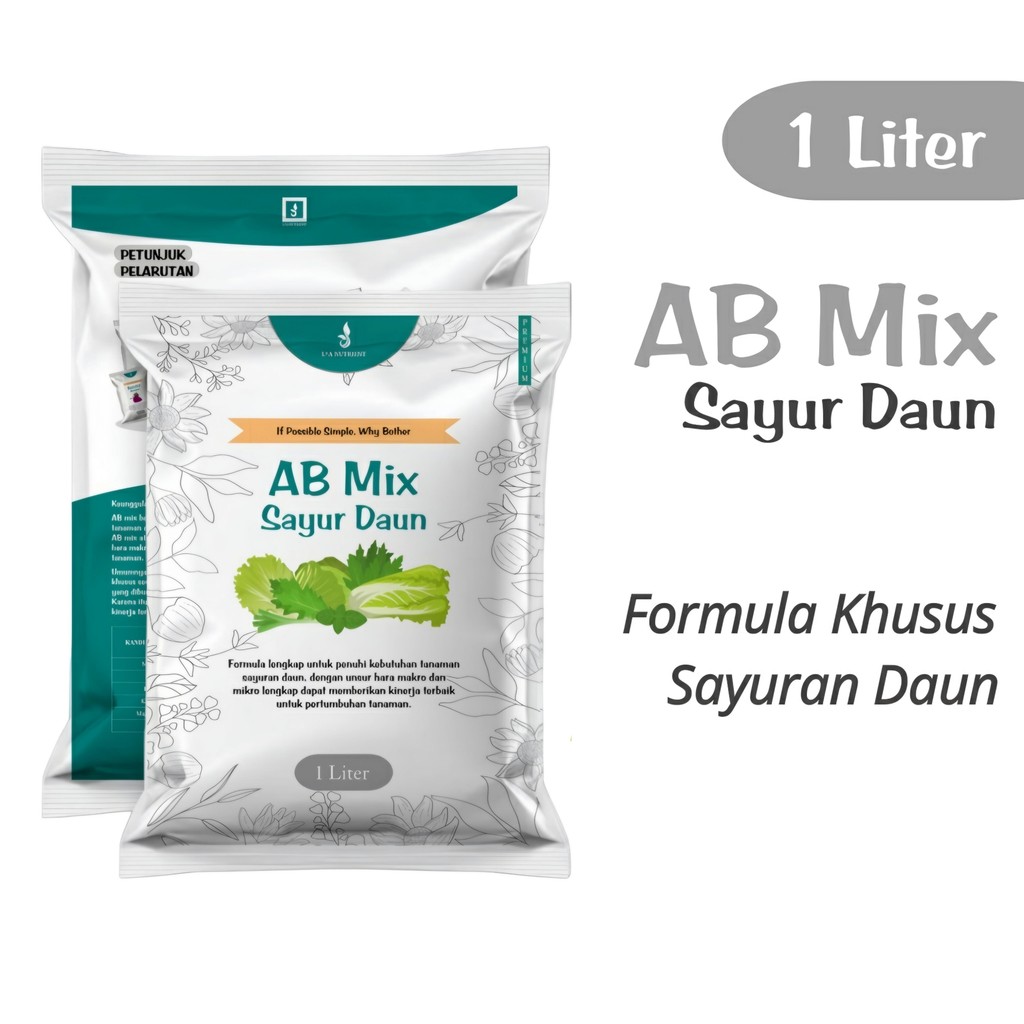 Jual Nutrisi AB Mix LA NUTRIENT Pekatan 1 Liter Untuk Sayuran Daun ...