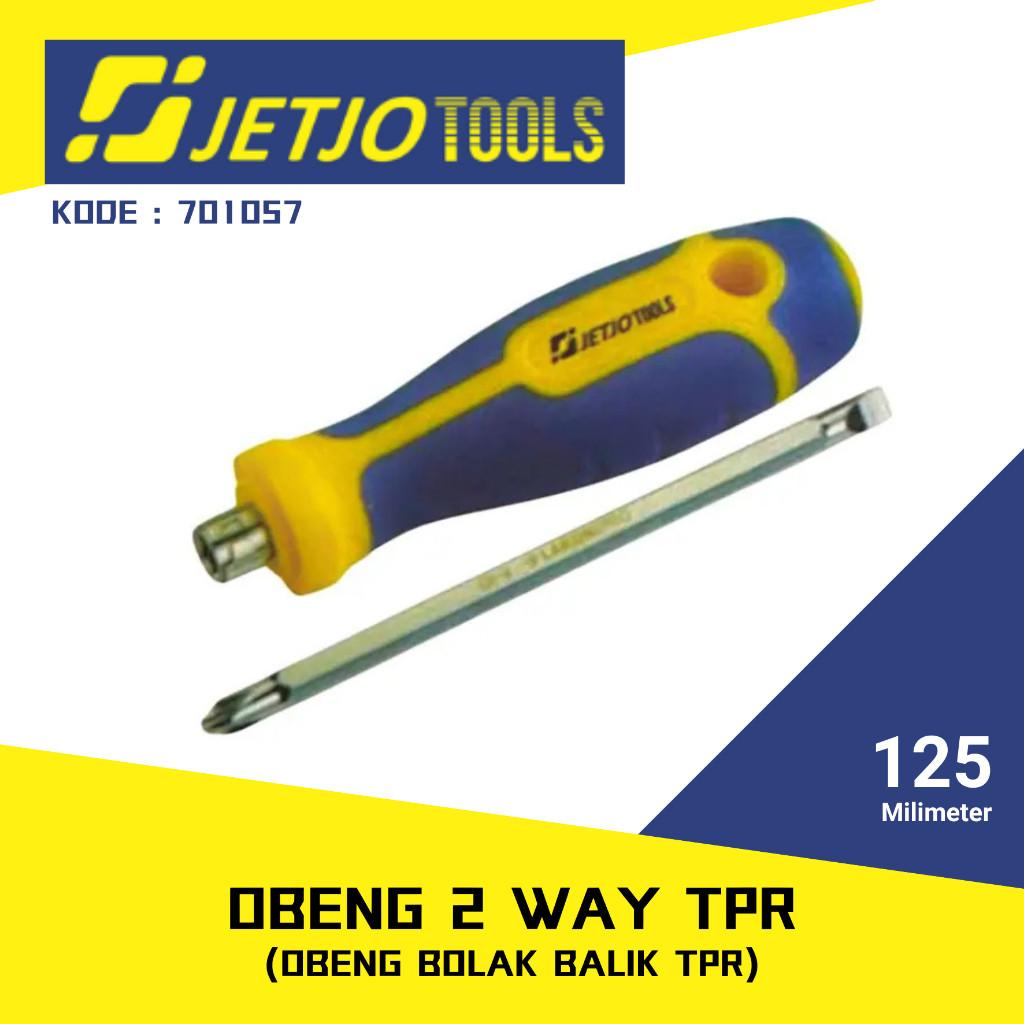 Jual JETJO TOOLS / LAKONI PRO Obeng Bolak Balik TPR 125mm / 2 Way TPR ...