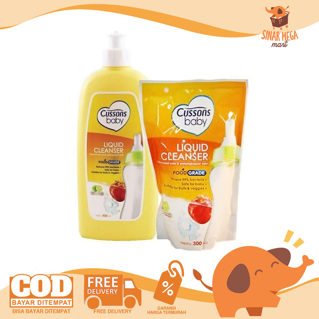 Jual Cussons Baby Liquid Cleanser Botol 450ml + Refill 300ml / Set ...