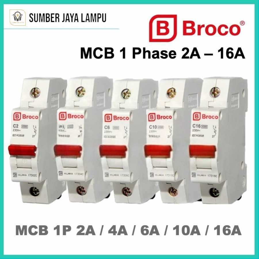 Jual Broco MCB / MCB Broco 2A/4A/6A/10A/16A | Shopee Indonesia