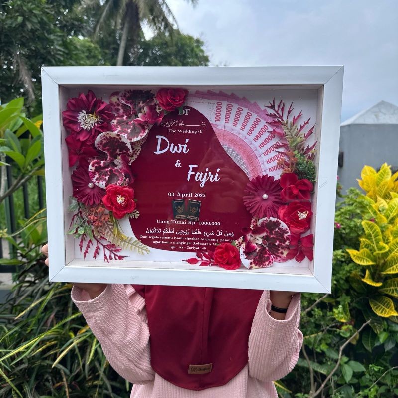 Jual MAHAR UANG MURAH 2 HARI JADI Bingkai Mahar FIBER / Mahar Minimalis ...