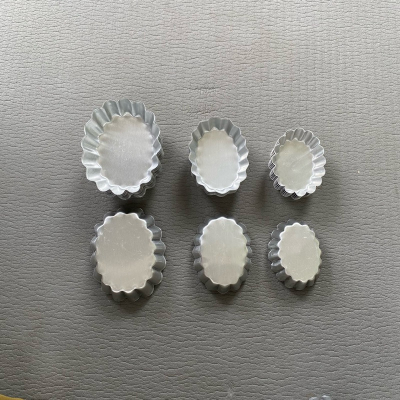 Jual Cetakan Pie Oval TEBAL isi 12 SURYA / Loyang Pie Buah Oval Tebal ...