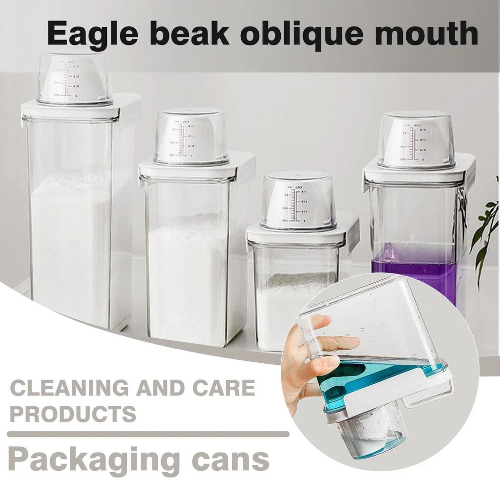 Jual 2300Ml Airtight Laundry Detergent Powder Storage Box Container ...