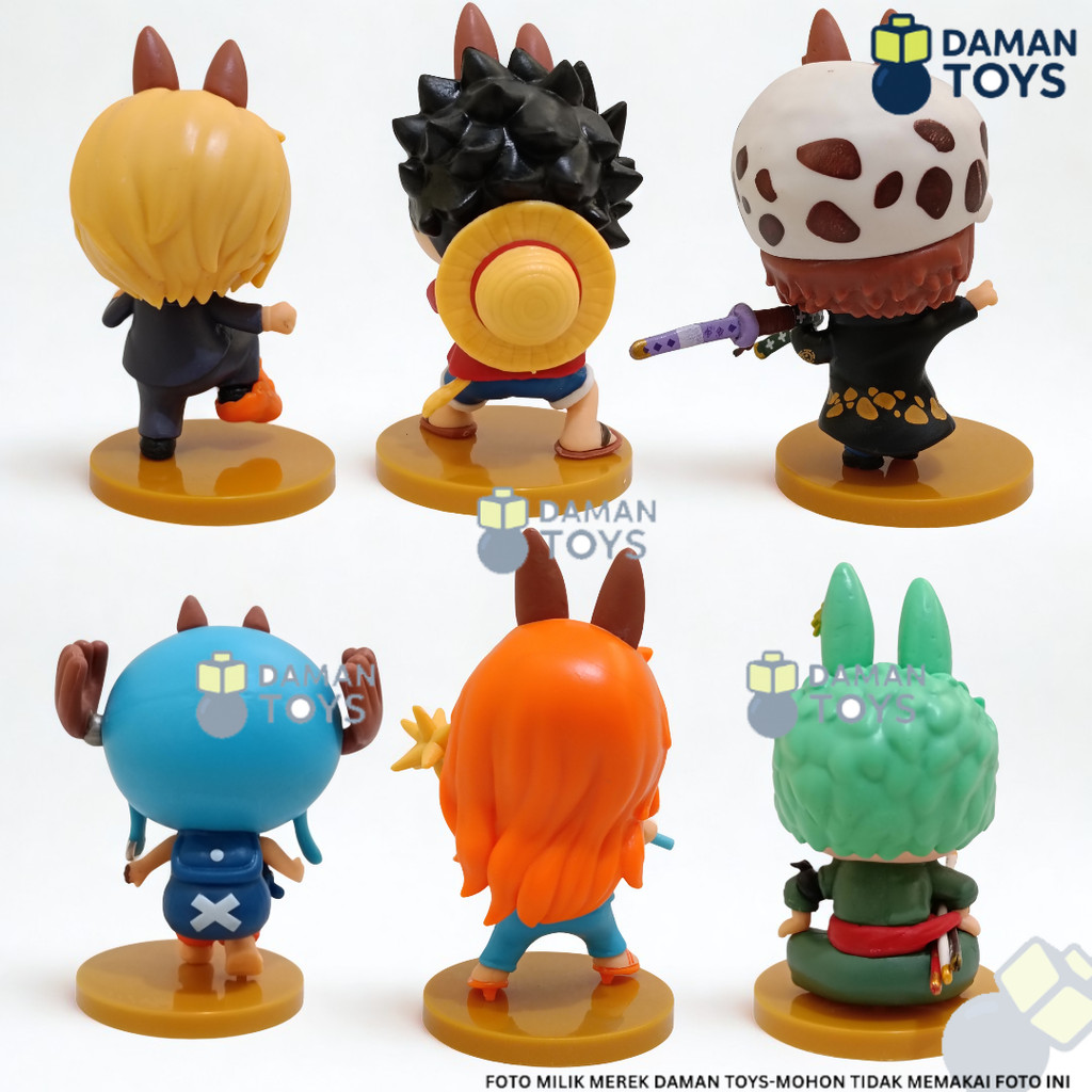 Jual Figure One Piece Luffy Zoro Nami x Labubu Anime Sabo Tony Chopper ...