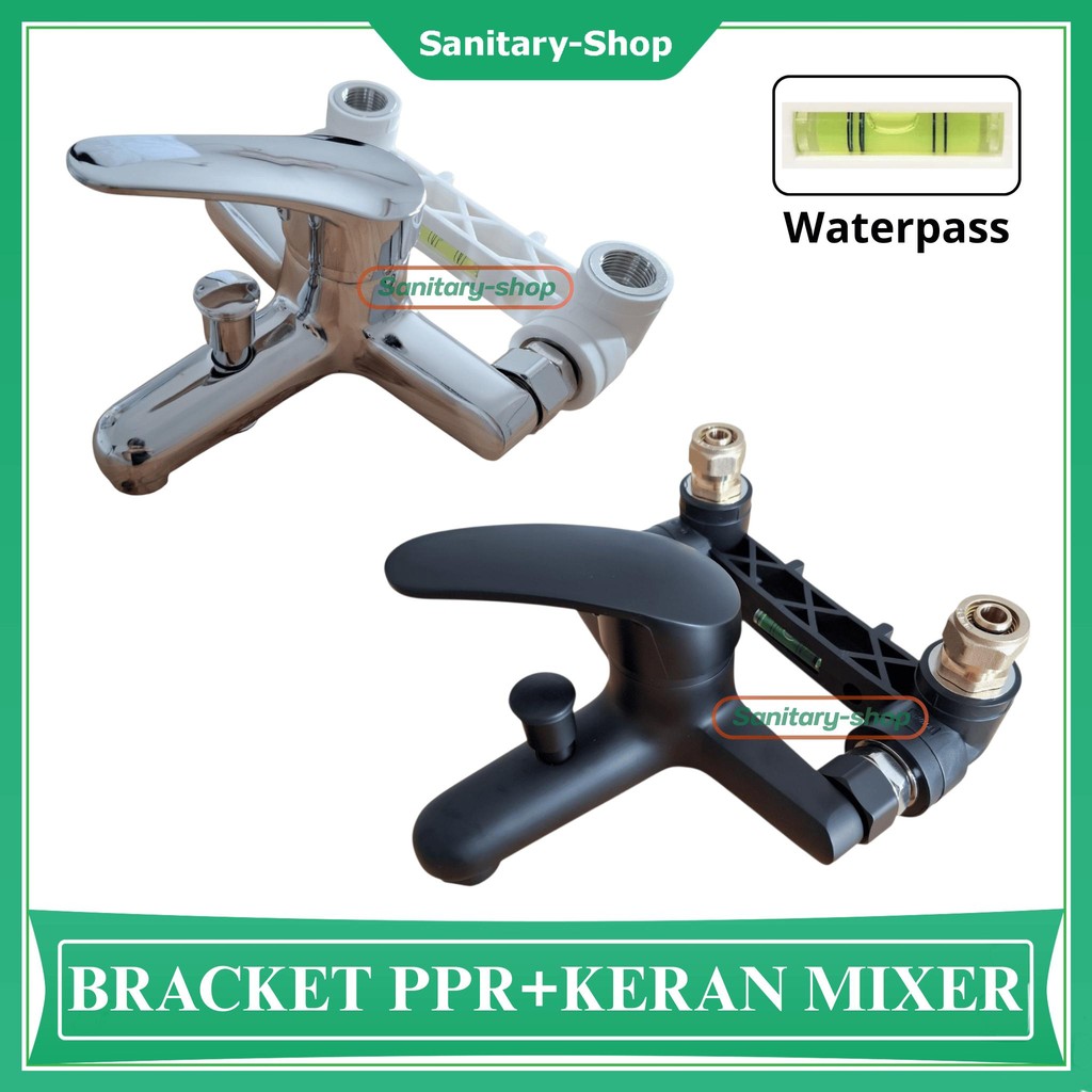 Jual Paket Bracket Breket PPR + Keran Kran Mixer Bathtub Panas Dingin ...