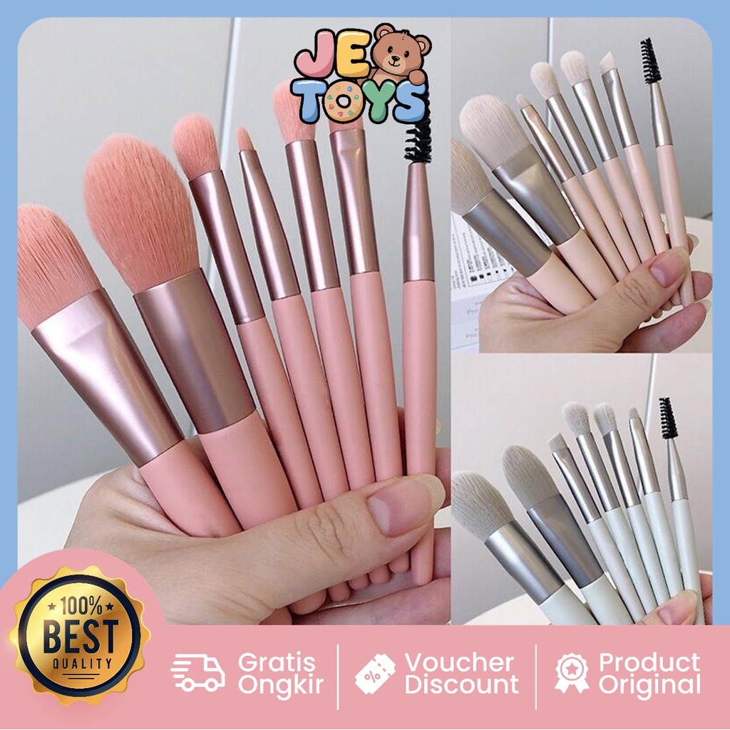 Jual Je Toys K5016 Kuas Make Up 8 in 1 Make Up Tools Set Kuas Make Up ...