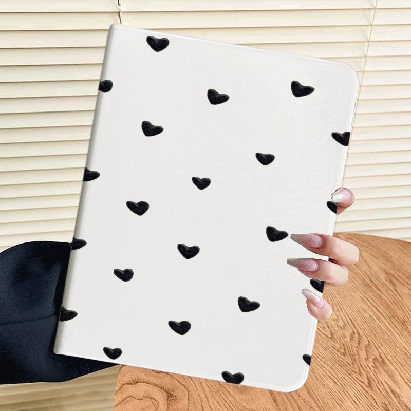 Jual [Hot sale] Black and white little heart pattern Case iPad MINI 4 5 ...